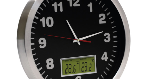 Analogni zidni sat sa termometrom 30cm