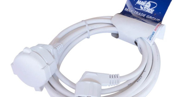 PRODUŽNI KABL JEDNOSTRUKI H05VV-F 3G2.5mm2 3m BELA